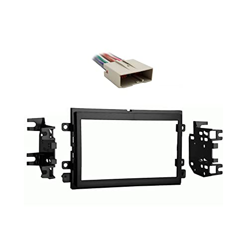 Compatible with Ford F 150 2004 2005 2006 Double DIN Stereo Harness Radio Install Dash Kit Package