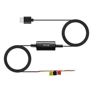 70mai hardwire kit, 10ft mini usb for 70mai car dash cams, 12v-30v to 5v/2.4a, low voltage protection, 24 hour parking surveillance power supply for 70mai dash cam m500