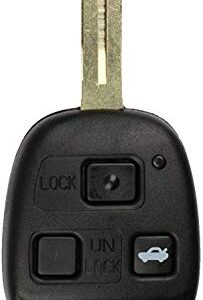 KeylessOption Keyless Entry Remote Fob Uncut Car Master Ignition Key for ES330 LS430 SC430, HYQ12BBT