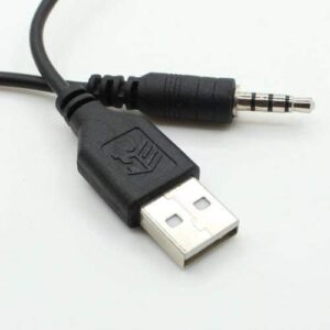 ZIMRIT 3.5mm Male AUX Audio Jack to USB 2.0 Male Charge Cable Adapter Cord 3 Feet (3.5mm Aux 3 feet)