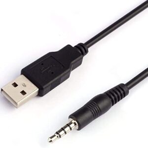 ZIMRIT 3.5mm Male AUX Audio Jack to USB 2.0 Male Charge Cable Adapter Cord 3 Feet (3.5mm Aux 3 feet)