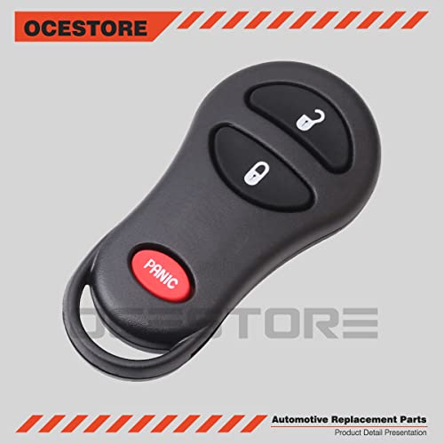 OCESTORE GQ43VT17T Car Key Fob Keyless Control Entry Remote GQ43VT17T 4 Button Vehicles Replacement Compatible with LHS 300M Intrepid ‎Stratus 04602260 04602260AX