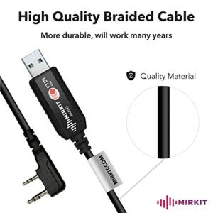 MIRKIT FTDI USB Baofeng Programming Cable for Flashing Ham Radios: Wouxun, Kenwood, Baofeng, Archell,100% USA Warranty (Model 1)