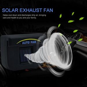 GCARTOUR Solar Powered Car Auto Cooler Ventilation Fan Car Windshield Auto Air Vent Fan Car Top Window Air Freshener Fan (NEW Upgrade)