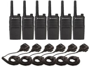 6 pack motorola rmu2040 radios with speaker mics