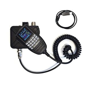 anysecu wp-9900 mini mobile radio 25w 200 channels uhf vhf dual band car radio with programming cable