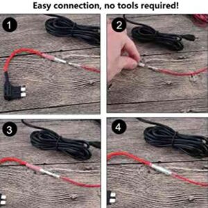 Dash Cam Hardwire Kit - Mini USB and Micro USB Port Extended 4m/13ft Cable with LP Mini/Mini/ATO/Micro2 Fuse, 12V to 24V Input, 5V Output for Dash Cam GPS Sat-Nav with Battery Drain Protection