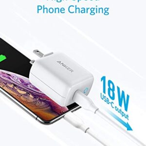 USB C 18W Power Delivery Charger, Anker PowerPort PD 1 USB-C Wall Charger, Ultra Compact with LED Indicator, Foldable Plug for iPhone Xs/Max/XR, iPad Pro 2018, Pixel 3/2/XL, Galaxy S9/S8, and More