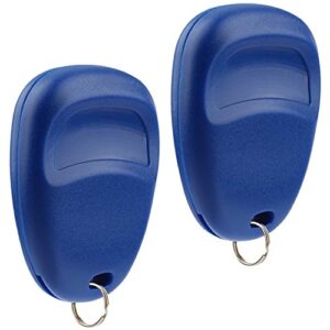 Key Fob Keyless Entry Remote fits Cadillac Escalade/Chevy Avalanche S10 Silverado Suburban Tahoe/GMC Sierra Sonoma Yukon (Blue), Set of 2