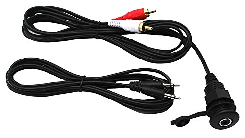 3.5MM AUX Panel Mount Cable - zdyCGTime 3.5mm Extension Mount, Dash Mount, Flush Mount, Panel Mount Cable, for Car, Boat, Motorcycle (2M)