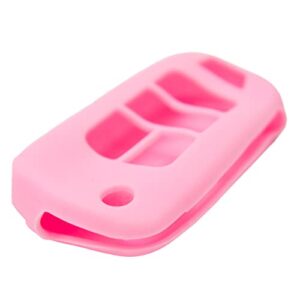 Keyless2Go Replacement for New Silicone Cover Protective Case for Select GM Flip Remote Key Fobs OHT01060512 - Pink