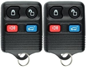 keylessoption keyless entry remote car key fob for suv ford edge escape expedition explorer flex (pack of 2)