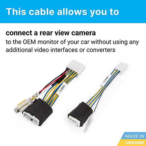 Germes Lab. Rear View Camera Connection Cable Compatible with Toyota Auris Avensis Camry Corolla Prius RAV4 with GEN5 / GEN6