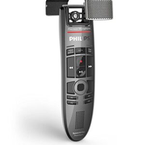 Philips SpeechMike Premium Touch USB Dictation Microphone for Crystal Clear Recording and Best Voice Recognition, Barcode Scanner, Sensory Control Panel and Press Buttons, Charcoal Grey SMP3800