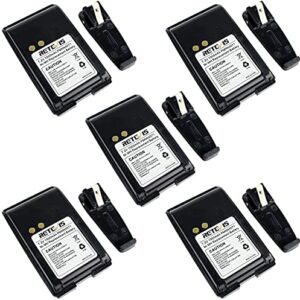 Retevis 2 Way Radio Battery Compatible with Motorola PMNN4071AR Mag One BPR40 A8 Walkie Talkies Belt Clip 1500mAh 7.2V Ni-MH Rechargeable Battery (5 Pack)