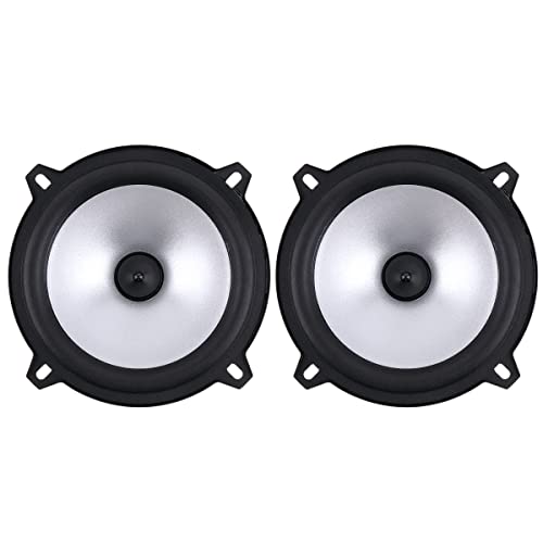 ePathChina® 2pcs 5 Inch 60W 2 Way Coaxial Car Speakers Automobile HiFi Full Range Frequency Sensitivity Power Loudspeaker