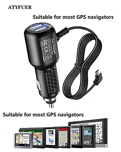 Dash Cam Charger Cable ，Garmin Charging Cable，Garmin Power Cable， for Garmin Dash Cam, Garmin GPS, MP3 Player，Garmin GPS Navigator, for 12V-24V Car and Truck Car Power Adapter Cable