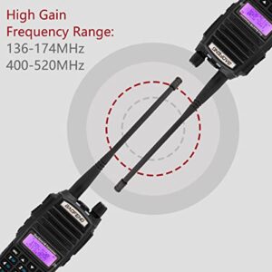 Baofeng UV-82 Radio Portable Ham Radio Handheld Two Way Radio Rechargeable Long Range Dual PTT Walkie Talkie with AR-771 Antenna-2 Pack