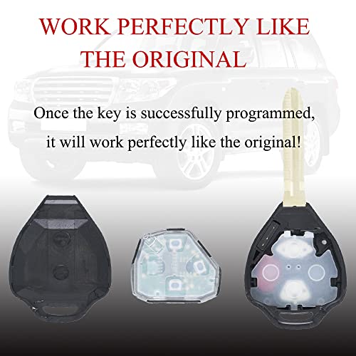 Key Fob Remote Replacement Fits for Scion XB 2008 2009 2010 2011 2012 2013/Toyota Rav4 2006 2007-2010 HYQ12BBY Keyless Entry Remote Control 89070-42660 89070-42670 89070-12380 4D67 Chip(Pack of 2)