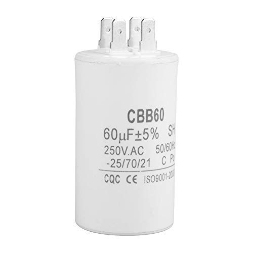 60uF CBB60 Capacitor, CBB60 Run Capacitor for Start-up of AC Motors with Frequency of 50Hz/60Hz,for Washer Air Conditioners Compressors Pump and Motors.