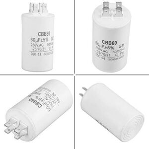 60uF CBB60 Capacitor, CBB60 Run Capacitor for Start-up of AC Motors with Frequency of 50Hz/60Hz,for Washer Air Conditioners Compressors Pump and Motors.