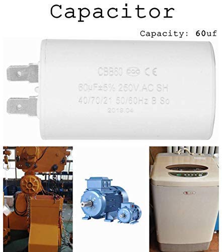 60uF CBB60 Capacitor, CBB60 Run Capacitor for Start-up of AC Motors with Frequency of 50Hz/60Hz,for Washer Air Conditioners Compressors Pump and Motors.