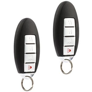 key fob keyless entry remote fits nissan altima maxima 350z armada quest sentra/infiniti ex35 fx35 fx45 g35 i35 q45 qx56 (kbrastu15), set of 2