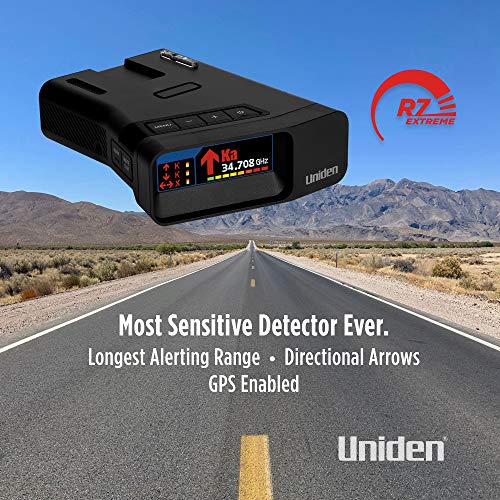 Uniden R7 EXTREME LONG RANGE Laser/Radar Detector, Built-in GPS w/ Real-Time Alerts, Dual-Antennas Front & Rear w/Directional Arrows, Voice Alerts, Red Light Camera and Speed Camera Alerts