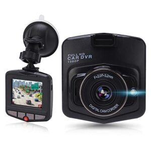 gowenic car dash cam, hd car camera 1080p loop recording night vision 170 degree dvr dash camera with parking monitor, built in battery, security camera for car.