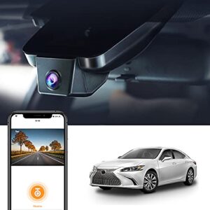 fitcamx 4k dash cam suitable for lexus es350 es300h f sport es250 2019 2020 2021 2022 2023 luxury sedan 4d, integrated oem style, uhd 2160p video wifi, g-sensor, loop recording, plug&play, 64gb card