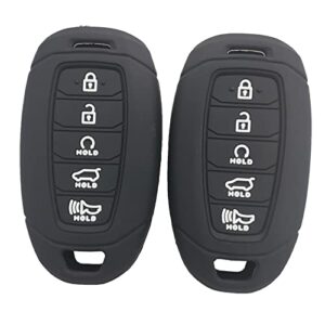 guibuhuse remote protective key case cover fit for 2022 2021 2020 hyundai palisade 2022 2021 hyundai elantra accessories (2pcs)