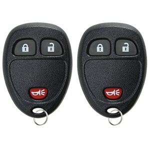 keylessoption keyless entry remote control car key fob replacement for 15777636 (pack of 2)