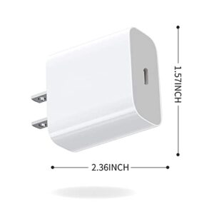 Wyness USB C Charger,18W/20W 9V/ 2A 5V/3A Type-c Power Adapter,Compact USB C PD 3.0 Wall Charger,Compatible with iPhone 13 Pro Max/12/11, Galaxy S22 Ultra/S21/S20, Pixel 6, MacBook Air, iPad Pro