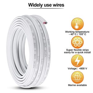 10 Gauge Wire,iGreely 10 Gauge Marine Wire 30FT 10AWG Tinned Copper Boat Cable,2 Core Insulated Duplex Marine Stranded Cable for Automotive Boat Marine Speakers Solar Outdoors Wiring