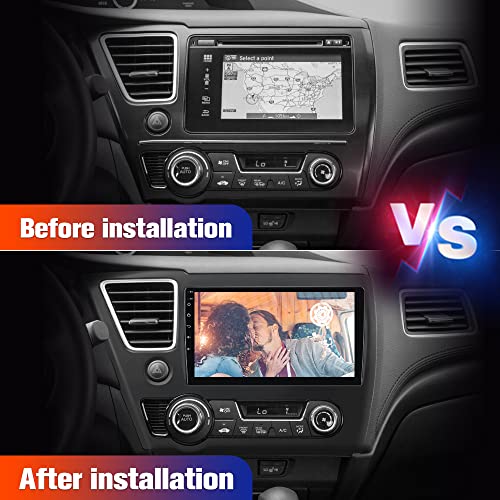 AWESAFE Car Radio Stereo for Honda Civic 2013 2014 2015 Android 11 2G+32G Touch Screen Multimedia Radio Built in Apple Carplay Andriod Auto, Support Mirroring GPS Navigation Steering Wheel Control