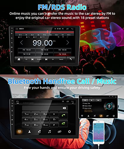 2+32G Android Radio for Honda Accord 8th 2008-2013 Support Wireless Carplay&Android Auto with 10.1" Touchscreen GPS Navigation Bluetooth USB WiFi FM/RDS Radio Receiver Backup Camera Head Unit Player