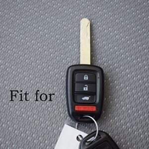 XUHANG Sillicone key fob Skin key Cover Remote Case Protector Shell for Honda Accord sports LX Civic HR-V CR-V 4 button black