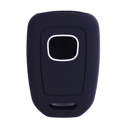 XUHANG Sillicone key fob Skin key Cover Remote Case Protector Shell for Honda Accord sports LX Civic HR-V CR-V 4 button black