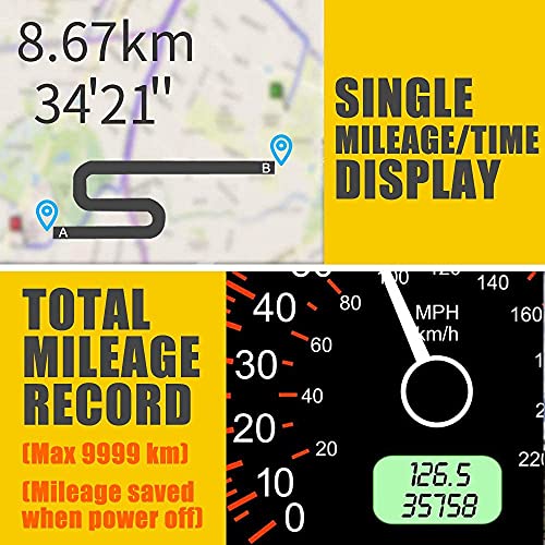 KingNeed Original Universal GPS Head Up Display Speedometer Odometer Car Digital Speed Display MPH Over Speeding Alarm Car Clock for All Vehicles C60/C60S/C80/C90 (C80-1)