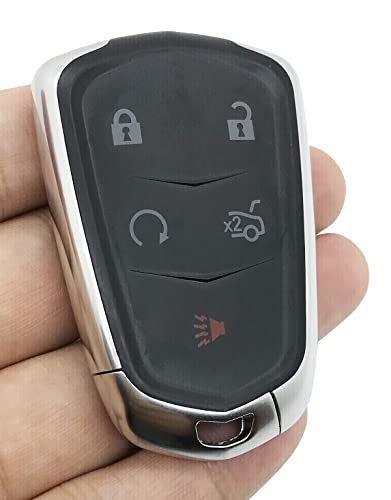 vurbemes Replacement Key Fob Cover Case fit for Cadillac SRX XT4 ATS CTS XTS Keyless Entry Key Fob HYQ2AB, HYQ2EB