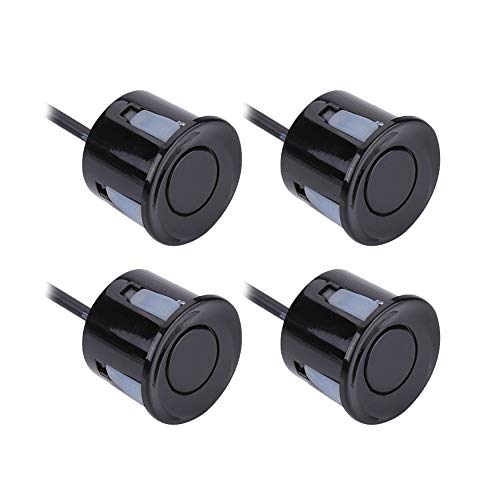 DEALPEAK Universal 4PCs Car Parking Reversing Sensors Radar Probe Reverse Backup Assist Parts for Auto, Truck, Vehicles Safety Driving and Parking (Color : Black)