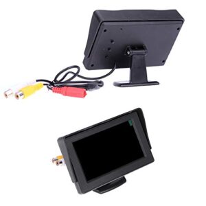 E-KYLIN 4.3" Car Auto Monitor LCD Screen Dash Mounting Stand, 12-24V Wide Input Universal for Truck Auto 2 RCA Video Input for Backup Camera/Rear View/DVD/Media Player