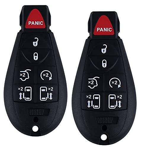 Keyless Entry Remote Control Key Fob for 2008-2020 Dodge Grand Caravan/Chrysler Town and Country（M3N5WY783X） Pack of 2