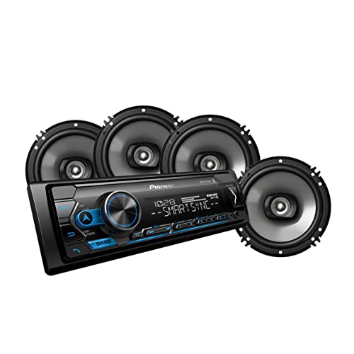 Pioneer MXT-S3266BT Car System Package – Digital Media Receiver Featuring Pioneer Smart Sync Smartphone App Control with 2 Pairs of 6-1/2" 2-Way Speakers