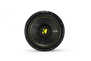 kicker 44cwcs104 10-inch (25.4cm) compc subwoofer|250 watts rms|500 watts peak|4-ohm single voice coil|legendary sound quality & durability|car,truck,suv,van,rv