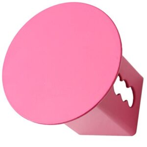 lfparts blank trailer metal hitch tube cover fits 2″ receivers (round hot pink)