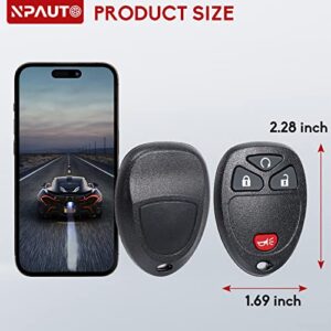 NPAUTO Key Fob Replacements for Chevy Silverado Equinox Traverse Tahoe Avalanche Suburban 2007-2013 GMC Sierra 1500 2500 HD Acadia Saturn Pontiac Buick Keyless Entry Remote Start Control Key, 15913421