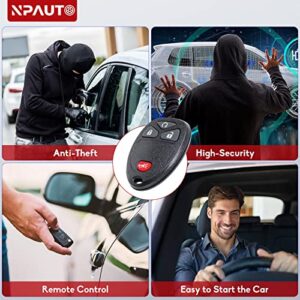 NPAUTO Key Fob Replacements for Chevy Silverado Equinox Traverse Tahoe Avalanche Suburban 2007-2013 GMC Sierra 1500 2500 HD Acadia Saturn Pontiac Buick Keyless Entry Remote Start Control Key, 15913421