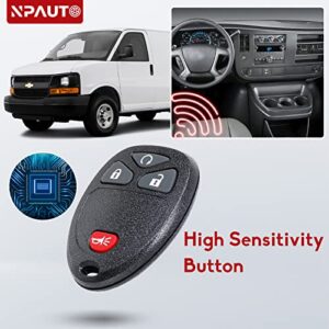 NPAUTO Key Fob Replacements for Chevy Silverado Equinox Traverse Tahoe Avalanche Suburban 2007-2013 GMC Sierra 1500 2500 HD Acadia Saturn Pontiac Buick Keyless Entry Remote Start Control Key, 15913421