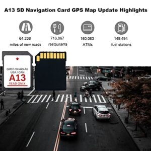 ZAORD Latest 2022 F0RD Navigation SD Card A13 Car GPS Card Update USA/Canada Maps Compatible with Ford/Lincoln Sync2 Navigation System, Ford F150 Navigation SD Card GM5T-19H449-AG